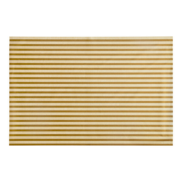 SatinWrap 20" x30" 10 lb. Gold Stripe / Sun Gold Tissue Paper Sheets ...