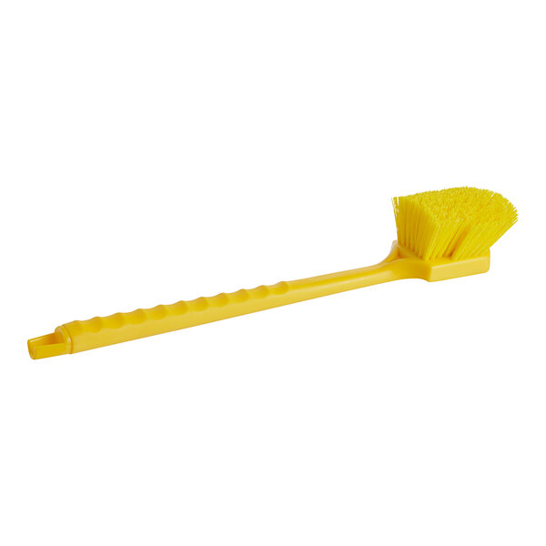 Lavex 20" Yellow Polyester Floating Utility / Pot Scrub Brush