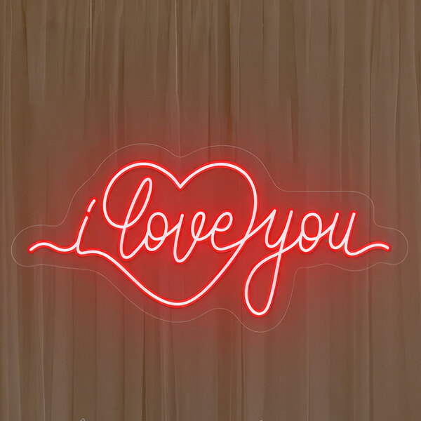 Crazy Neon 27 1/2" x 13" Red LED "I Love You" Sign CNUS000161