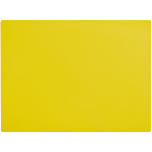 Thunder Group 24" x 18" x 1/2" Yellow Polyethylene Cutting Board