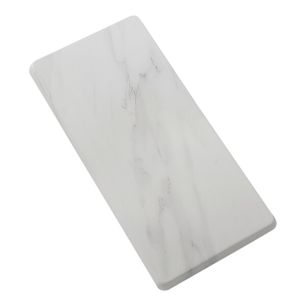 American Metalcraft 17 3/4" x 8 3/4" x 5/8" White Marble Melamine ...