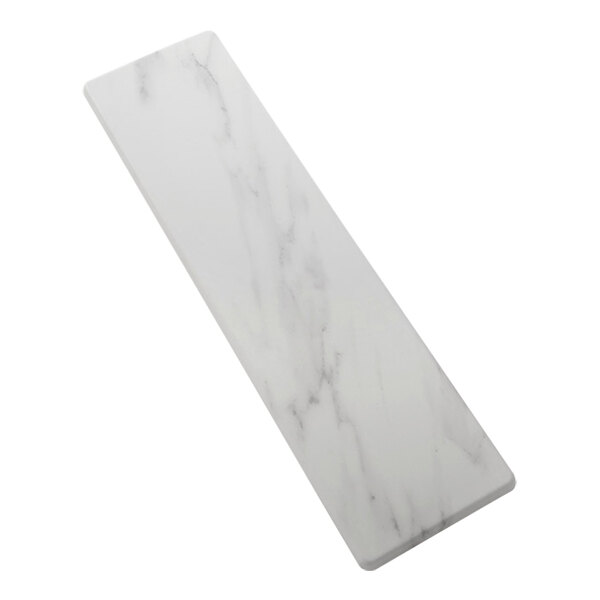 American Metalcraft 31 1/2" x 8 3/4" x 5/8" White Marble Melamine ...