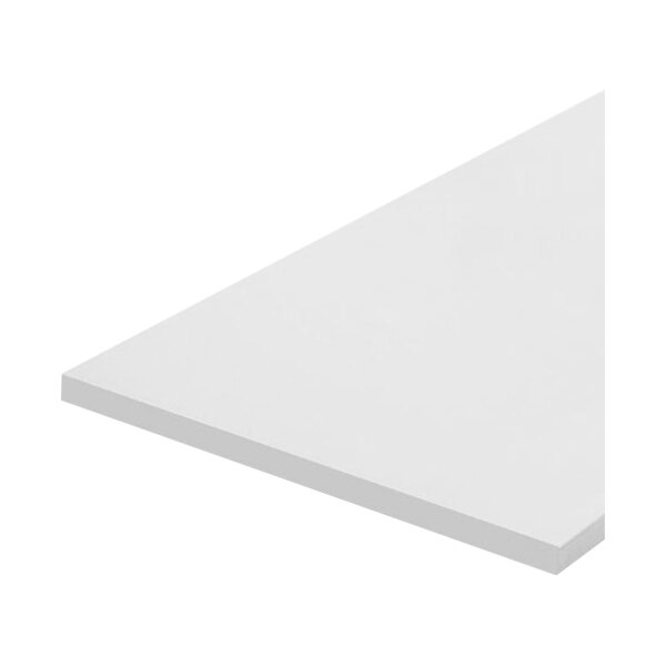 UDIZINE WBSH21WH-5 24" x 12" x 3/4" White Melamine MDF Shelf with Wood ...