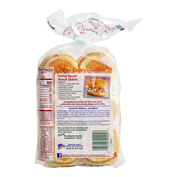 Martin's Famous 3" Slider Potato Rolls - 84/Case