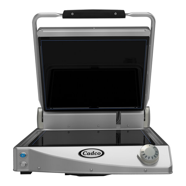 Cadco CPG-15F Jumbo Glass-Ceramic Clamshell Grill with Smooth Black ...