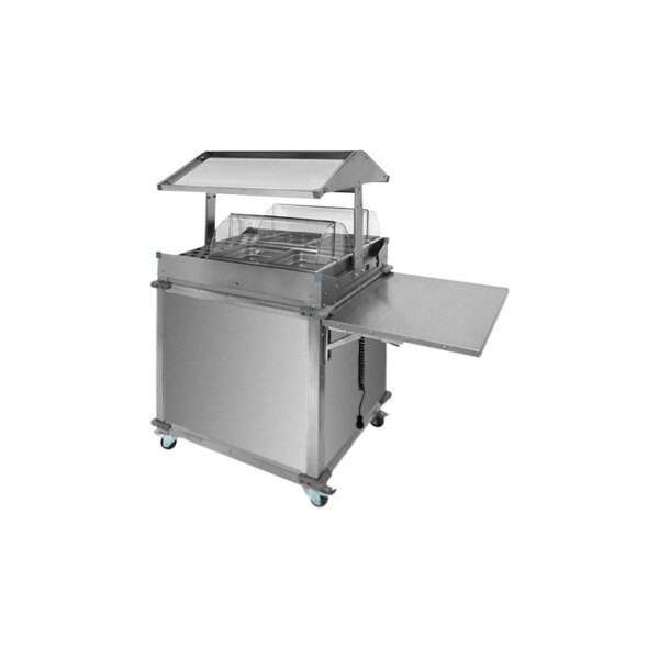 Cadco MobileServ 63 1/4" x 31 1/4" Deluxe Mobile Grab and Go Food Cart ...