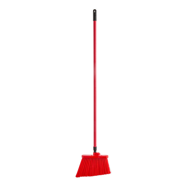 Lavex 12" Red Unflagged Angled Broom with 2 Connection Threads and 48 ...
