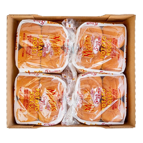 Martin's Famous Frozen 5" Sandwich Potato Rolls - 32/Case