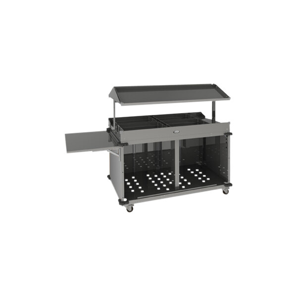 Cadco MobileServ 85 1/4" x 31 1/4" Mobile Grab and Go Food Cart with 4 ...