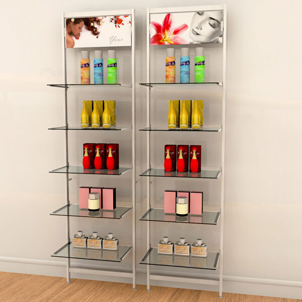 UDIZINE Vertik 52" x 92" White Wall-Mount Retail Clothing Display Set ...