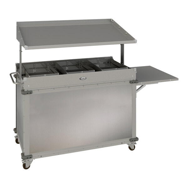 Cadco MobileServ 74 1/2" x 30" Mobile Grab and Go Food Cart with 3 ...