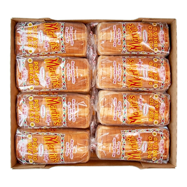Martin's Famous Frozen Sliced Sandwich Potato Bread 18 oz. - 8/Case