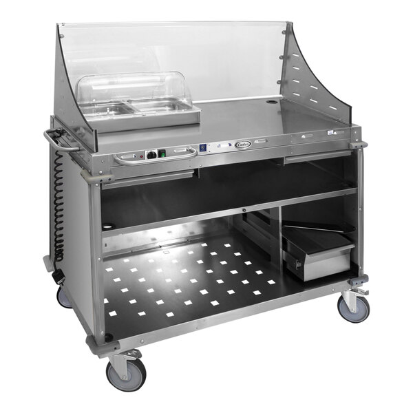 Cadco CBC-DC 55 1/2" x 30 1/2" Large Demo / Sampling Cart with Heated ...