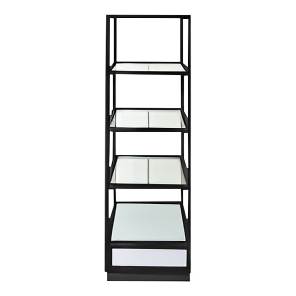 Eastern Tabletop Q-Bik 22 1/4" x 22 1/4" x 80 3/4" Xylo Black Coated ...