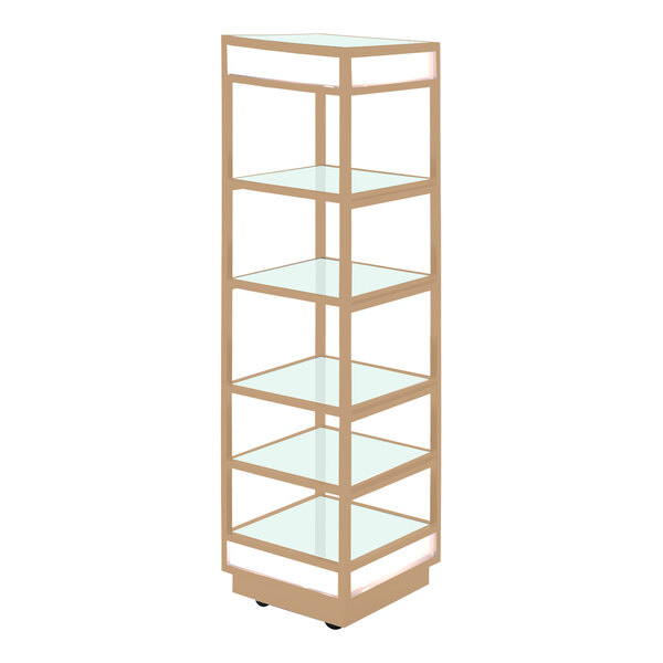 Eastern Tabletop Q-Bik 22 1/4" x 22 1/4" x 80 3/4" Xylo Bronze Coated ...