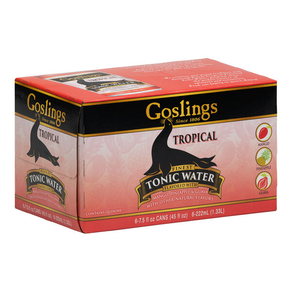 Goslings Finest Tropical Tonic Water 7.5 fl. oz. Can - 6/Pack