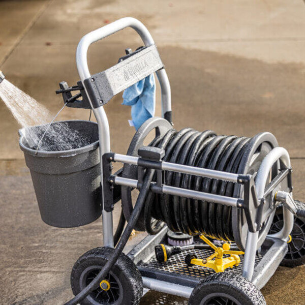 Gorilla GRC-250G Heavy-Duty Anodized Aluminum Hose Reel Cart for 250 ...