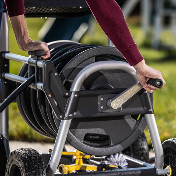 Gorilla GRC-250G Heavy-Duty Anodized Aluminum Hose Reel Cart for 250 ...