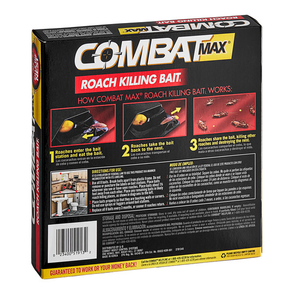 Combat Max® DIA51913 8-Pack Large Roach Bait - 12/Case