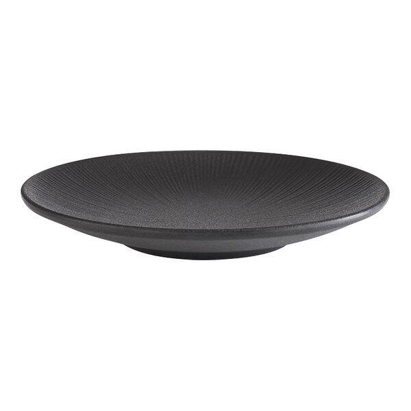 APS Nero 8" Round Coupe Melamine Plate - 6/Case