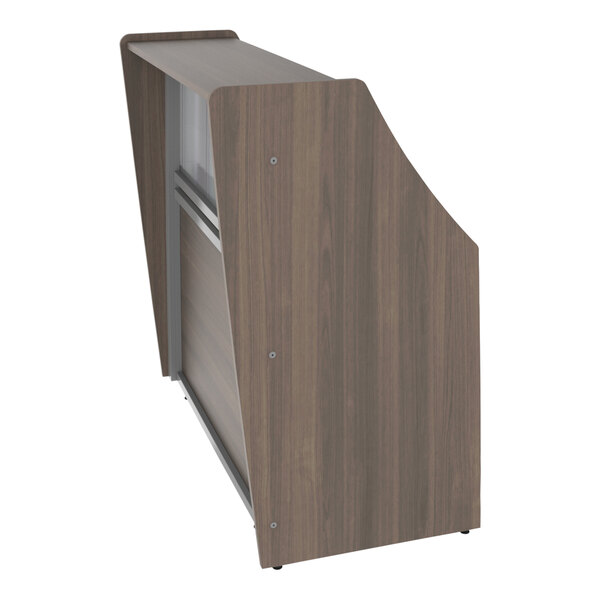 Linea Italia 48" x 27" x 46" Walnut Laminate Reception Desk / Counter ...