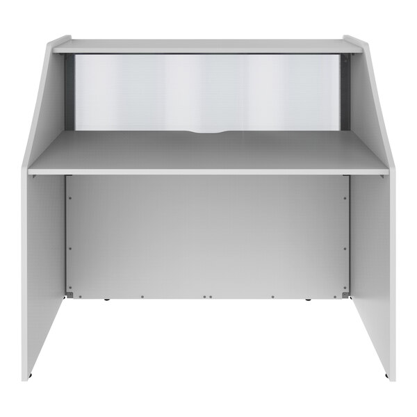 Linea Italia 48" x 27" x 46" White Laminate Reception Desk / Counter ...