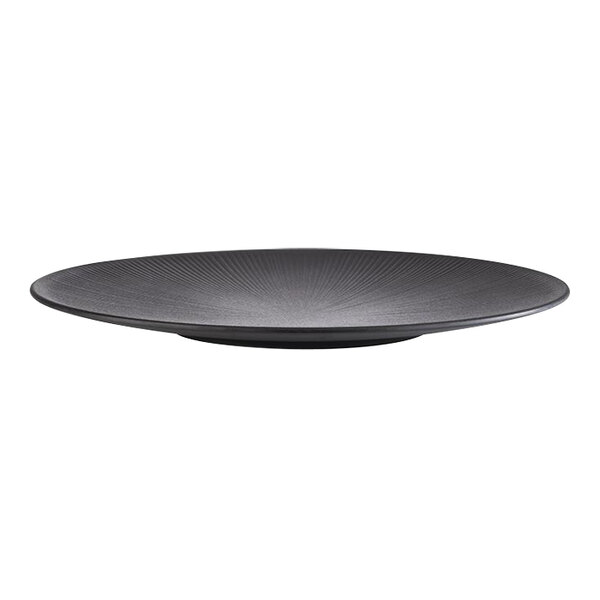 APS Nero 16 1/2" Round Coupe Melamine Plate - 6/Case