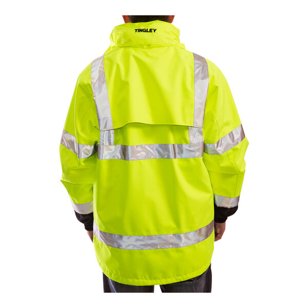 Tingley Icon 3.1 Type R Class 3 Hi-Vis Lime Jacket with Black Panels ...