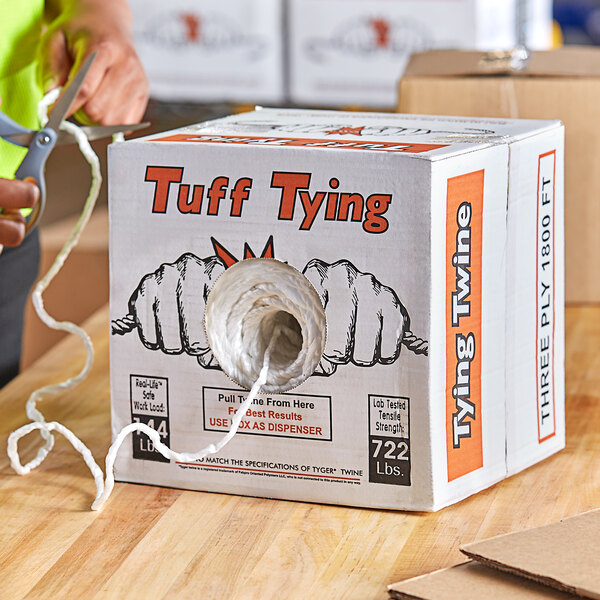 3-Ply Polypropylene Industrial Twine 10 lb. Spool - 1,800' / Carton