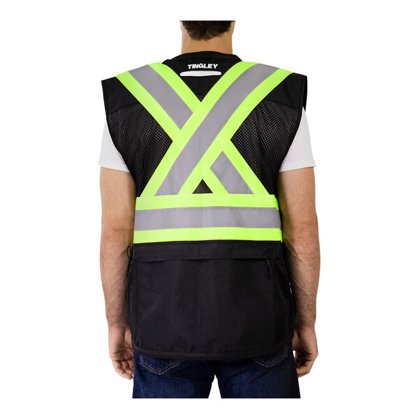 Tingley Type O Class 1 Hi-Vis Black Surveyor's Mesh Heavy-Duty Safety ...