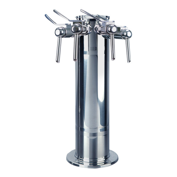Micro Matic DS-144-PSS-W Polished 304 Stainless Steel Air Cooled 4-Tap ...