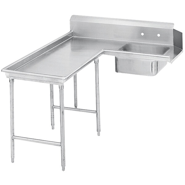 Advance Tabco DTS-G70-96 8' Standard Stainless Steel Soil L-Shape ...