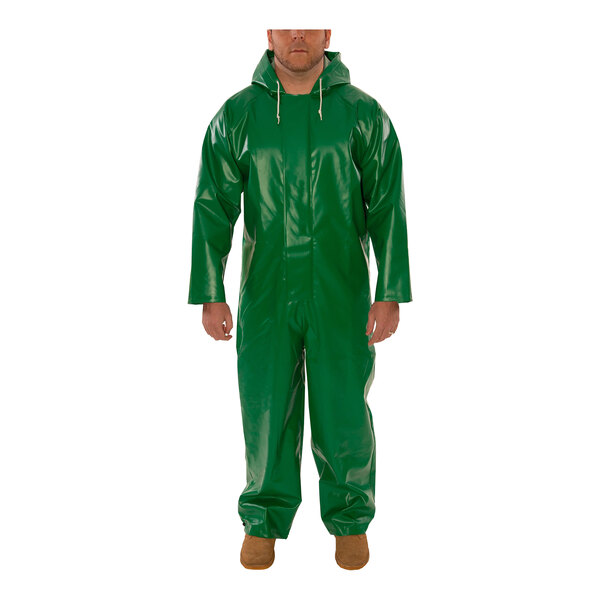 Tingley Safetyflex Green Coveralls with Hood V41108.2X - 2X