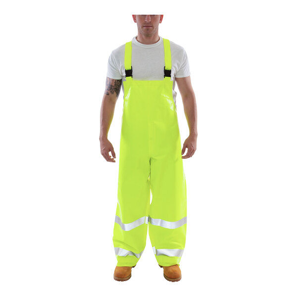 Tingley Eclipse Class E Hi-Vis Lime Overalls with Quad-Hazard ...