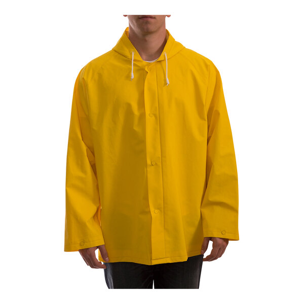 Tingley Yellow Industrial Work / Rain Jacket with Hood J53107.3X - 3X