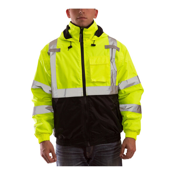Tingley Bomber II Type R Class 3 Hi-Vis Lime Jacket with Black Panels ...