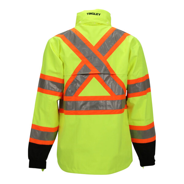 Tingley Icon Type R Class 3 X-Back Hi-Vis Lime Jacket with Black Panels ...