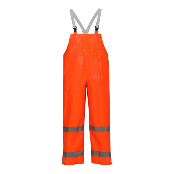 Tingley Comfort-Brite Class E Hi-Vis Orange Rain Overalls O53129.MD - M