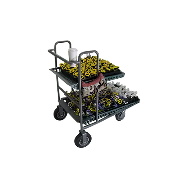 R.W. Rogers Company 29 1/4" x 40" 2-Tier Nesting Garden Cart with 6 ...