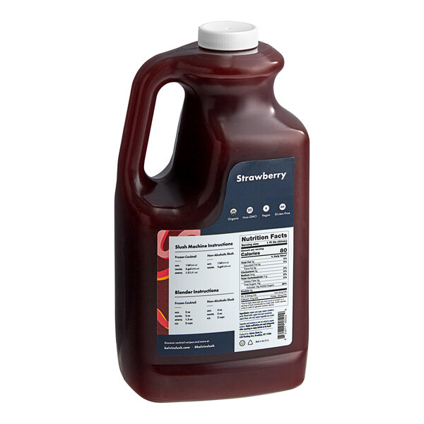 Kelvin Slush Co. Organic Frozen Strawberry Cocktail Mix 64 fl. oz. - 4/Case