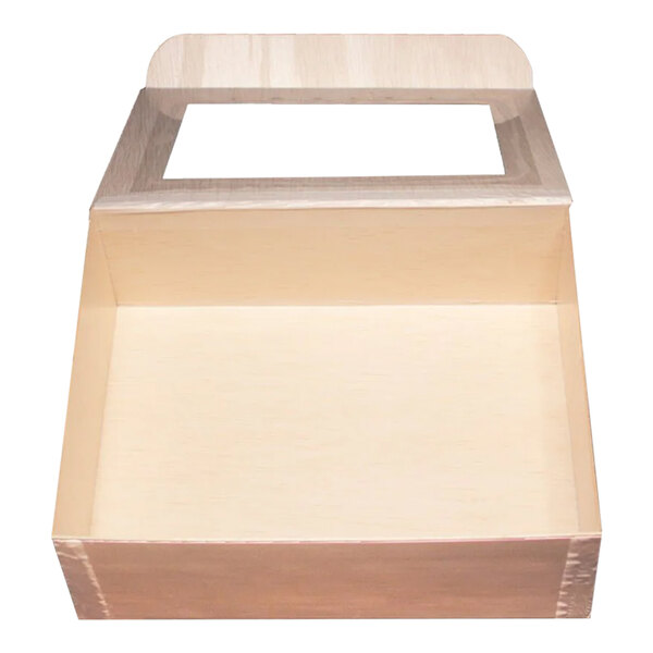 VerTerra 8" x 6" Medium Collapsible Balsa Wood Catering Box with ...