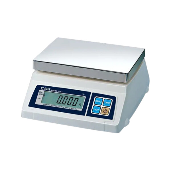 CAS SW-50D SW Series 50 lb. Digital Portion Control Scale - Legal for Trade
