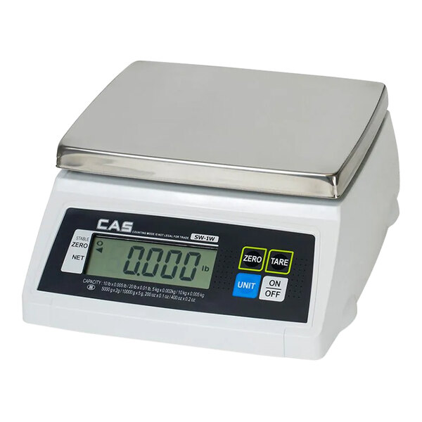 CAS SW-1W20DD 20 lb. Water-Resistant Digital Portion Control Scale ...