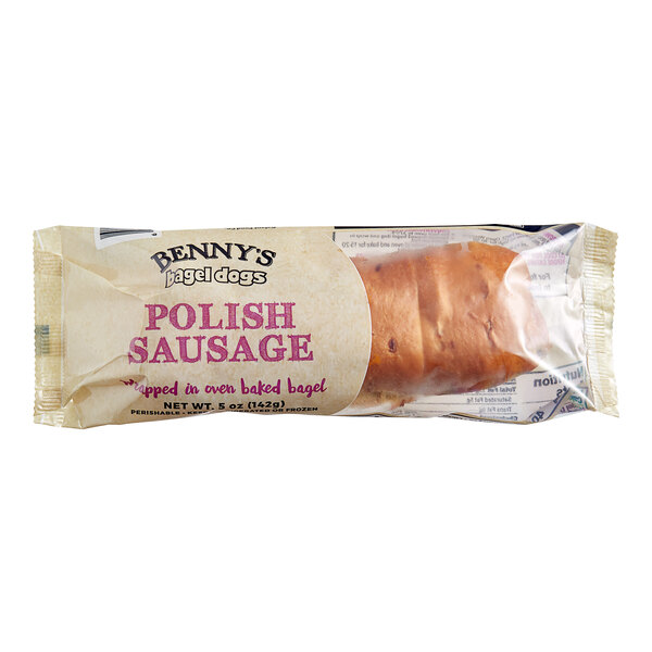 Benny's Bagel Dogs Polish Bagel Dog 5 oz. - 12/Case