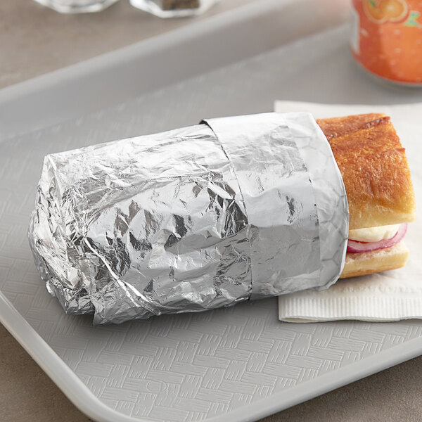 Bagcraft 14" x 16" Silver Insulated Honeycomb Foil Sandwich Wrap - 500/Pack