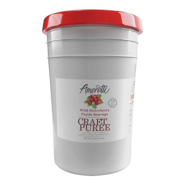 Amoretti Wild Strawberry Craft Puree 6 Gallon (55 lb.)