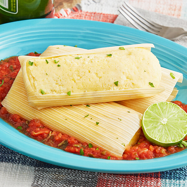 Tucson Foods Green Chile and Cheese Tamale 5 oz. - 30/Case