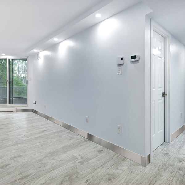 Western Fabricating 4 3/4" x 96" 18 Gauge Stainless Steel Flat Wall ...