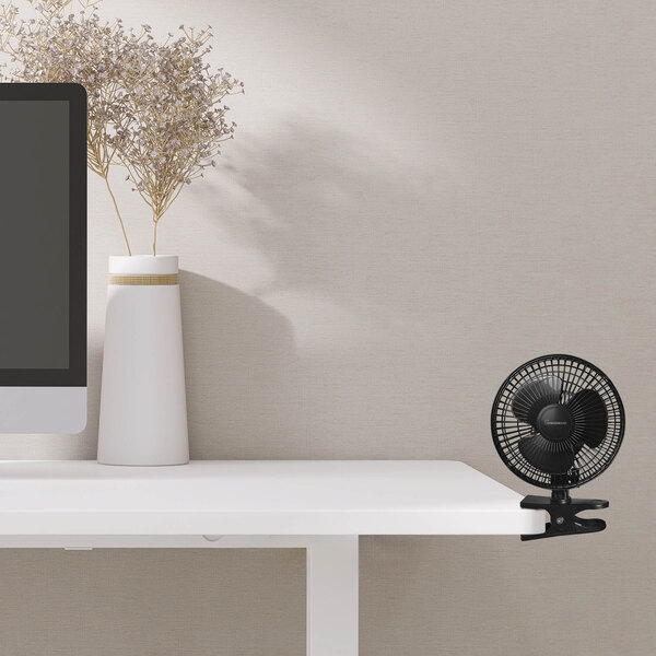 VisionAir 6" Black Convertible Clip-On / Tabletop 2-Speed Desk Fan ...
