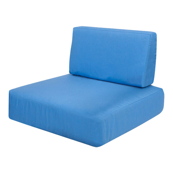 BFM Seating Belmar 28" Pacific Blue Armchair Sunbrella Cushion Set